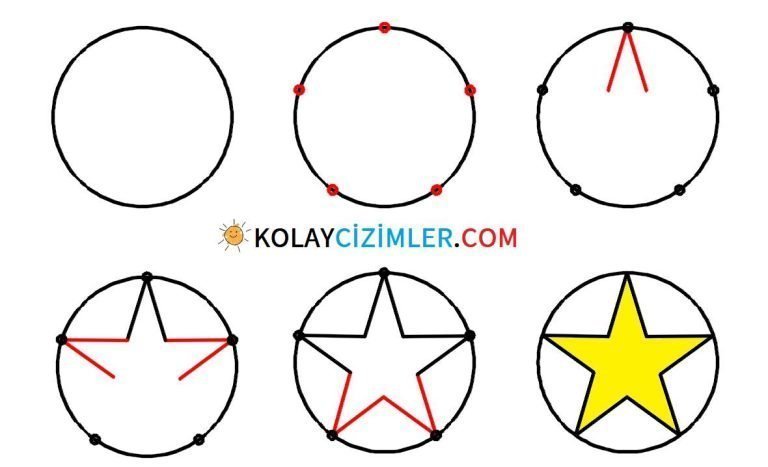 Yıldız Nasıl Çizilir? (How to Draw a Star?) - Kolay Çizimler