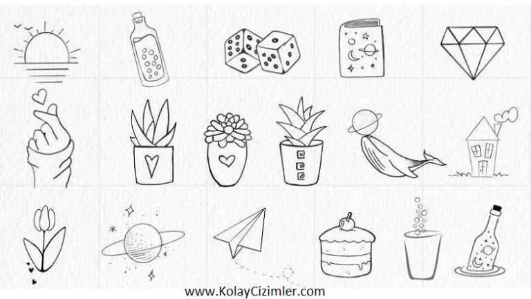 Çizilmesi Kolay 25+ Sevimli Doodle Örneği - KOLAY ÇİZİMLER