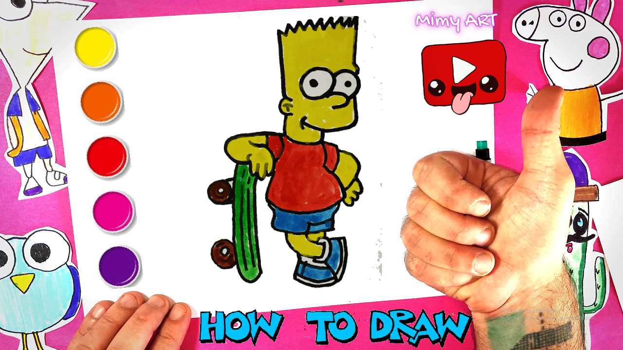 Adım Adım Bard Simpson Çizimi ve Yazdırılabilir Boyama Sayfası - Kolay ...