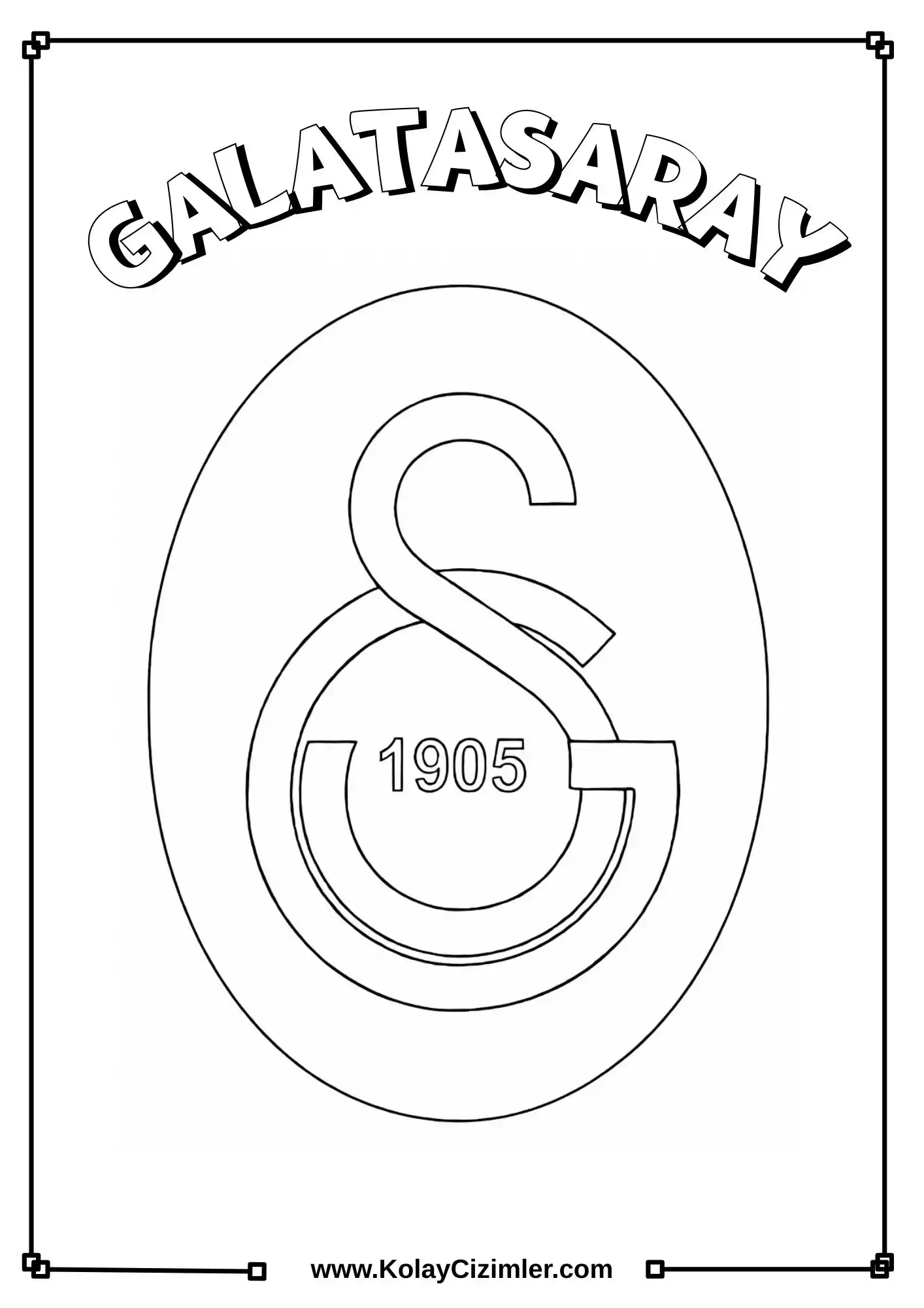 Galatasaray Logo Boyama Sayfası - PDF İndir | Kolay Çizimler
